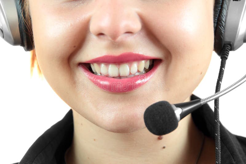 Young Call-center Assistant Smiling at the Camera Stock Image - Image ...