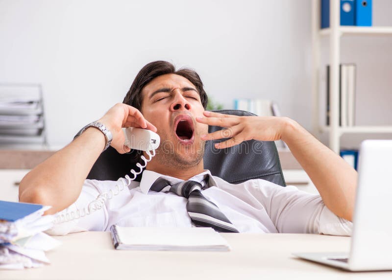 Young Call Center Operator Speaking on Phone Stock Photo - Image of ...