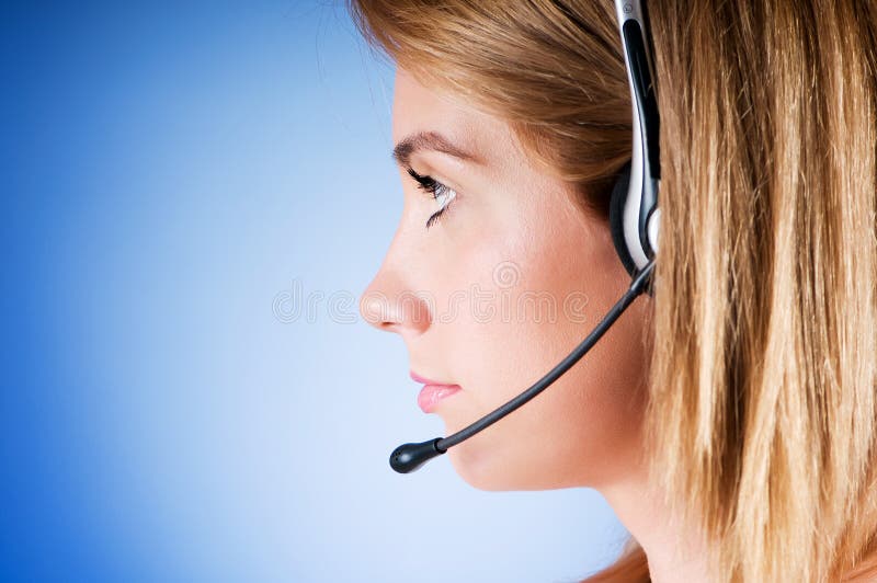 Young call center woman stock image. Image of business - 16175133