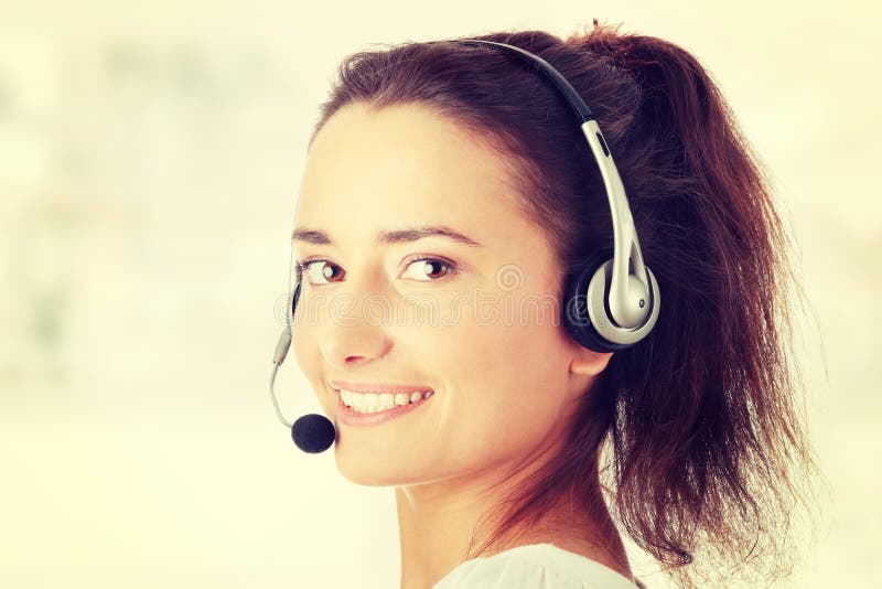 Young call center worker stock image. Image of girl, call - 40676611