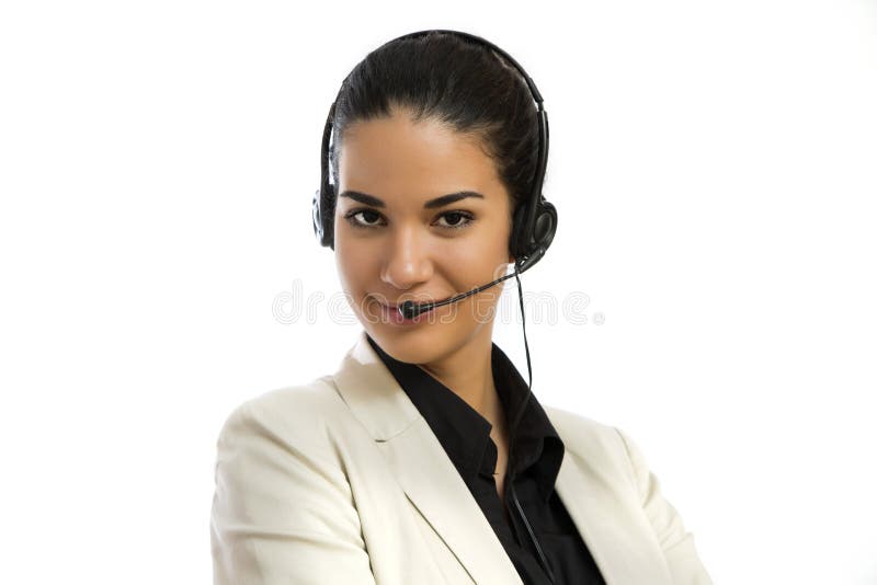 Young call operator stock photo. Image of headset, professional - 42623038