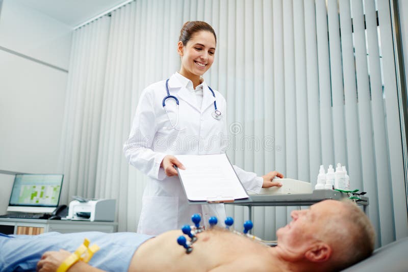 Cardiologist at work stock image. Image of examine, contemporary ...