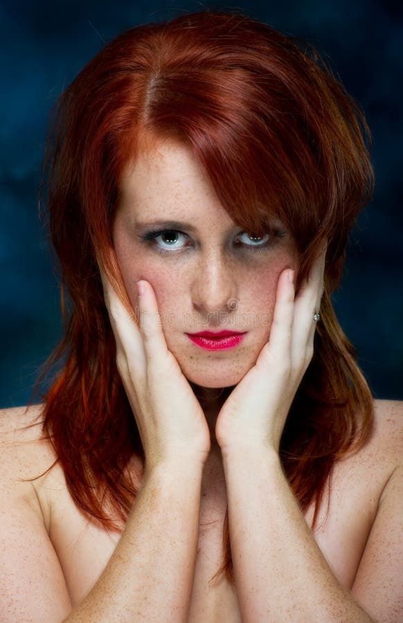 Young Casual Red Haired Female Portrait Stock Image Image Of Hair