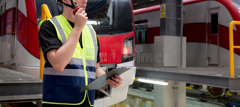 Young Caucasian Engineer Man or Worker Hold Clipboard for Looking and ...