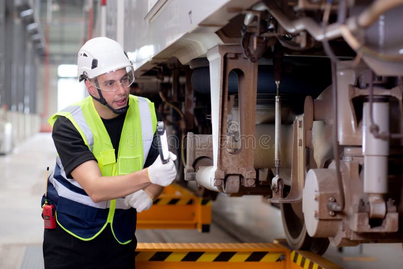 Young Caucasian Engineer Man or Worker Looking and Checking Electric ...