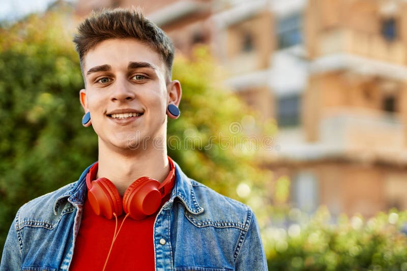 Young Caucasian Guy Smiling at the City Stock Photo - Image of standing ... Young Caucasian Guy Smiling at the City Stock Photo - Image of standing ...