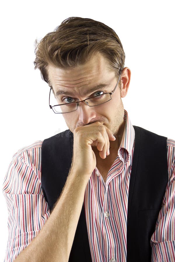 Doubtful stock image. Image of closeup, brainstorming - 30212959