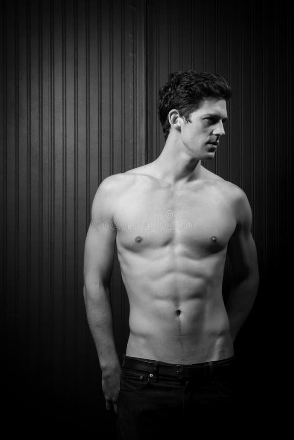 Young Caucasian Man with Athletic Body Stock Image - Image of male ...