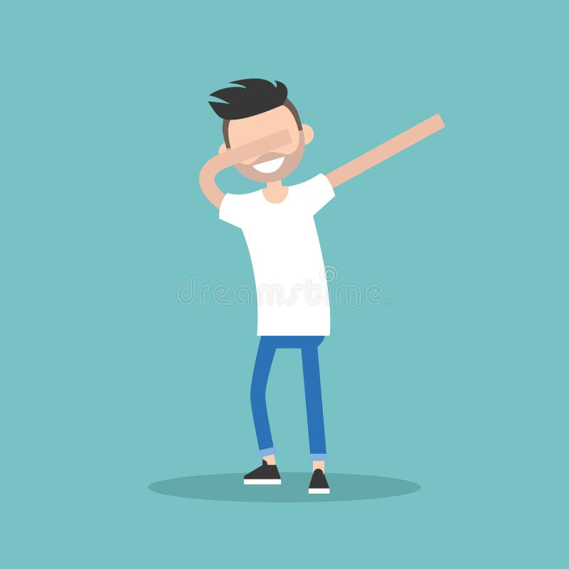 Young Character Making DAB Dance / Flat Stock Illustration ...