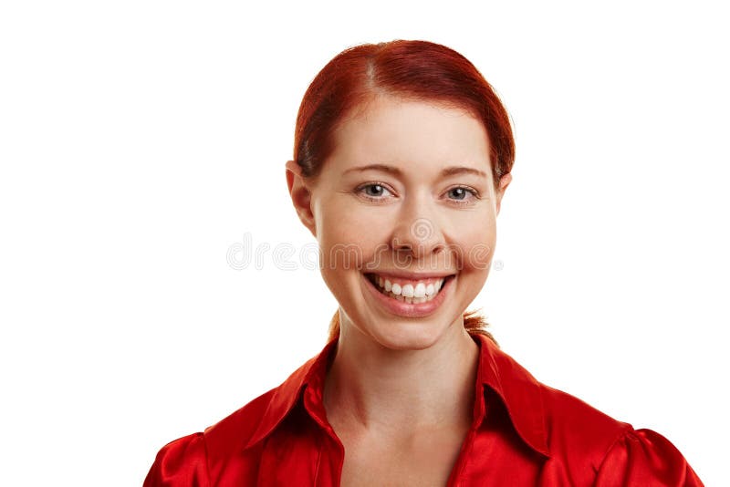 Young Cheerful Woman Smiling Stock Photo - Image of female ...