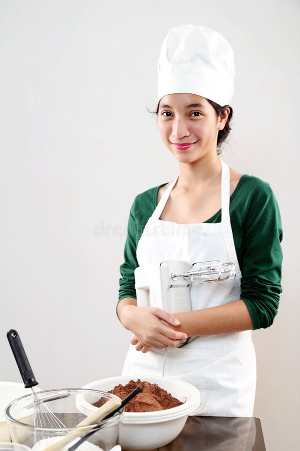 Young Chef stock image. Image of baker, female, cook - 23910319