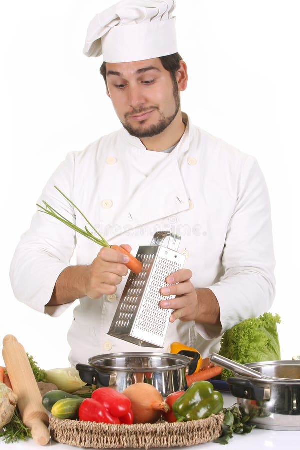 Young chef preparing lunch stock image. Image of preparation - 7033779
