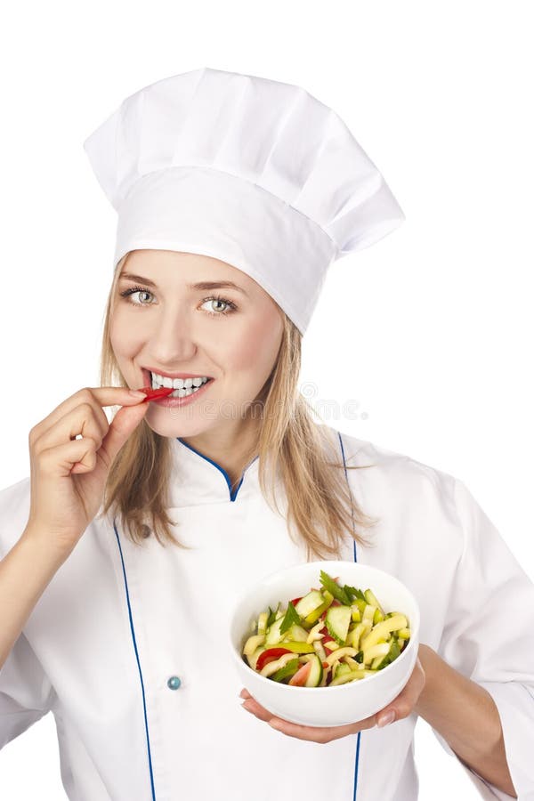 Portrait of Chef Isolated Over White Background Stock Photo - Image of ...