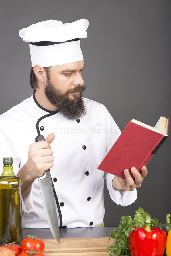 173 Male Chef Reading Recipe Book Kitchen Stock Photos - Free & Royalty ...