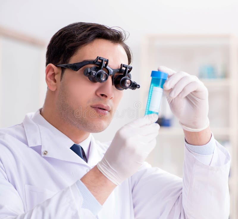 Young Chemical Scientist Working in Lab Stock Image - Image of ...