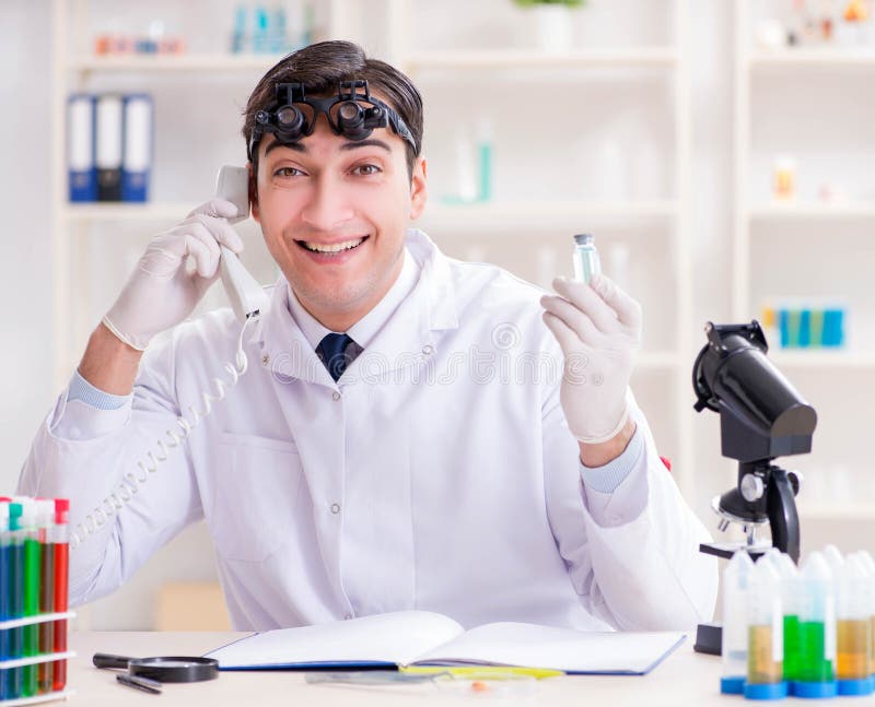 Young Chemical Scientist Working in Lab Stock Photo - Image of chemist ...
