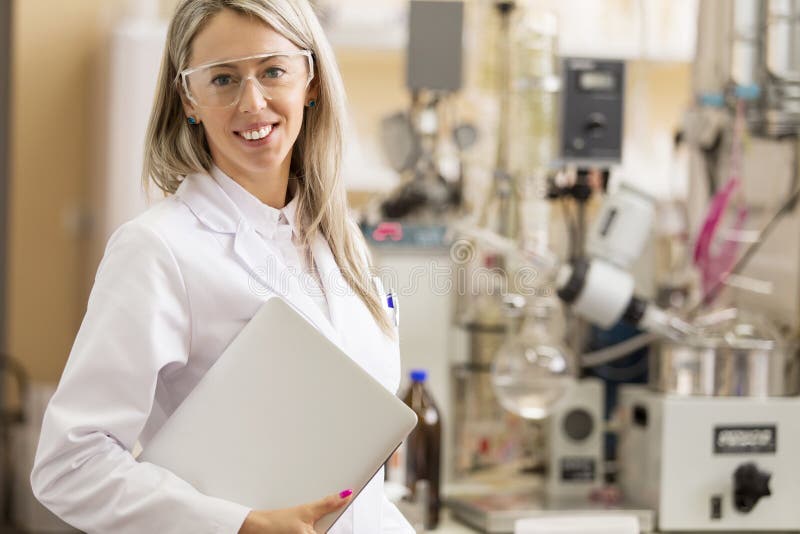 Young Chemist Sitting in the Lab Stock Image - Image of biotechnology ...