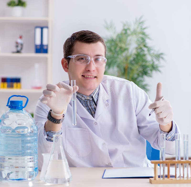 Young Chemist Student Experimenting in Lab Stock Photo - Image of ...