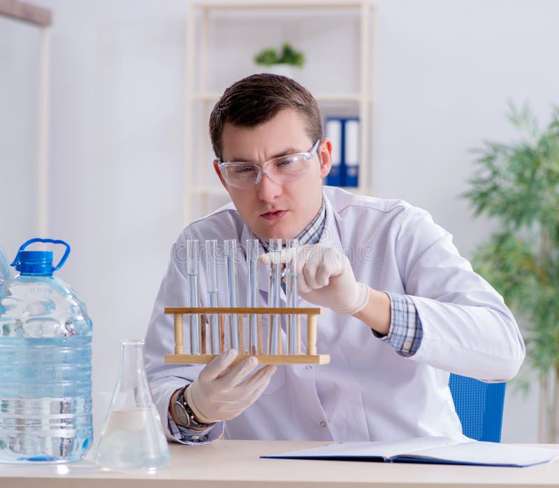 Young Chemist Student Experimenting in Lab Stock Photo - Image of ...