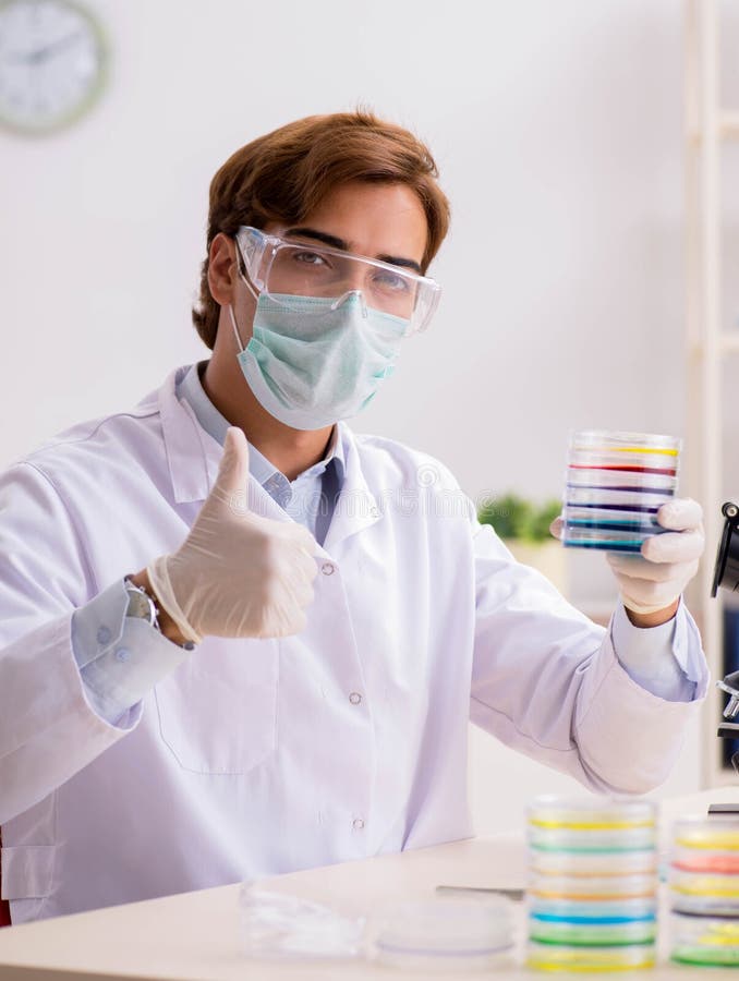 Young Chemist Working in the Lab Stock Photo - Image of glass ...