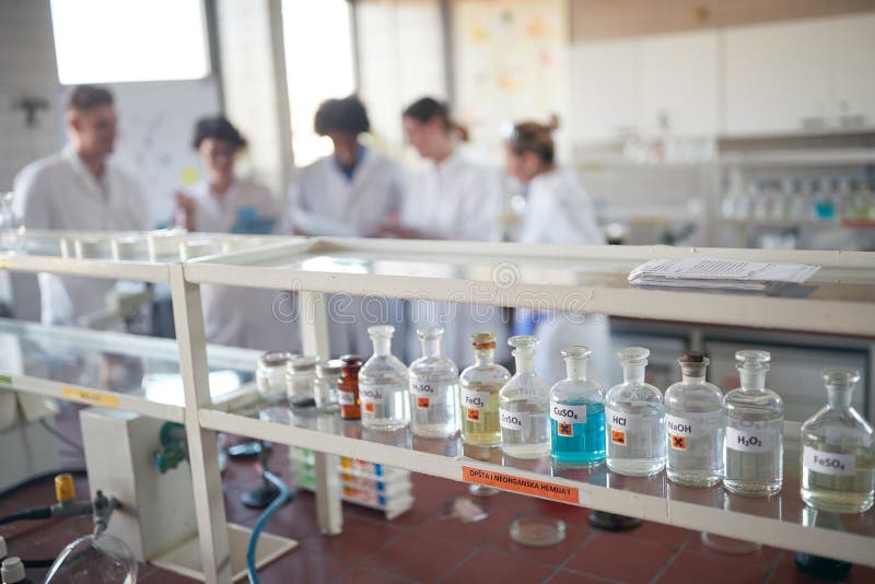 Young Chemistry Students Preparing for a Work in the University ...