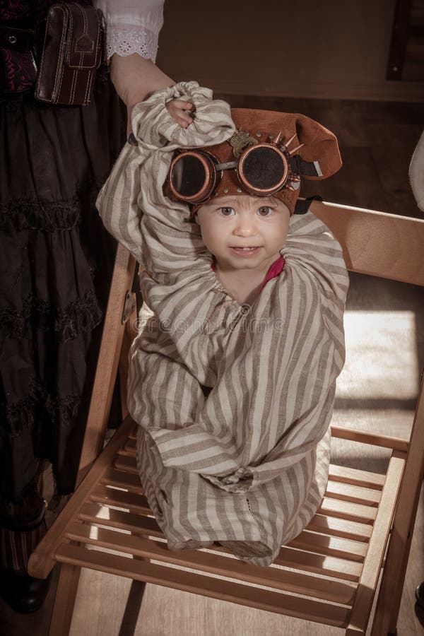 Child Dressed in Clothes in the Style of Steampunk Stock Photo - Image ...