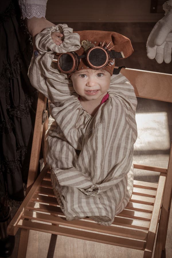 Child Dressed in Clothes in the Style of Steampunk Stock Photo - Image ...