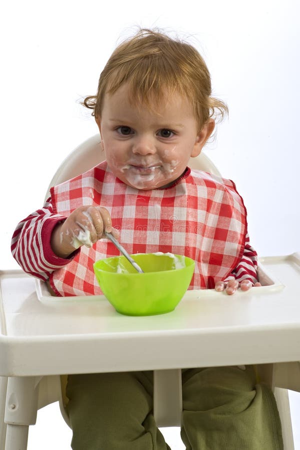 Young child eating stock image. Image of food, hunger - 7279583