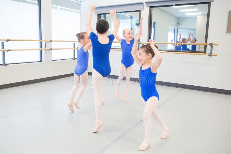 Young Children Laughing during Dance Class Stock Image - Image of back ...