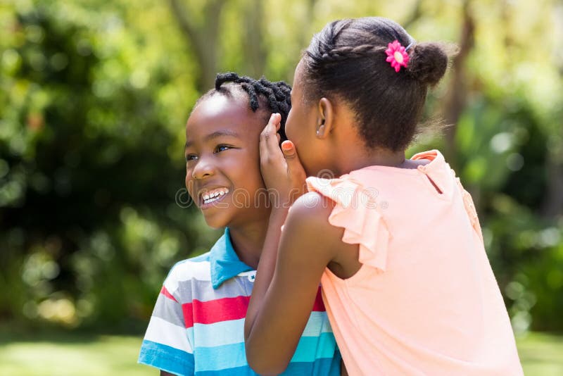 Young Children are Talking Together Stock Image - Image of child ...