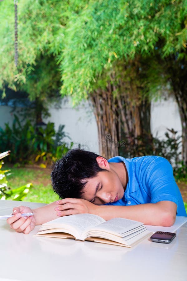 Young Chinese Boy with Homework for School Stock Photo - Image of china ...