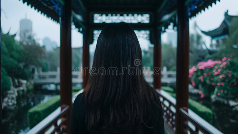 Chinese Model Riverside Pavilion Stock Illustrations – 1 Chinese Model ...