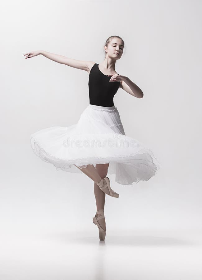 Young Classical Dancer Isolated on White Background. Stock Image ...