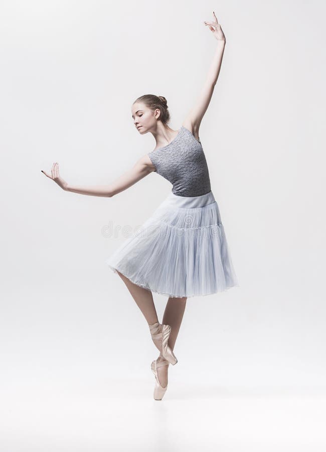 Young Classical Dancer Isolated on White Background. Stock Photo ...
