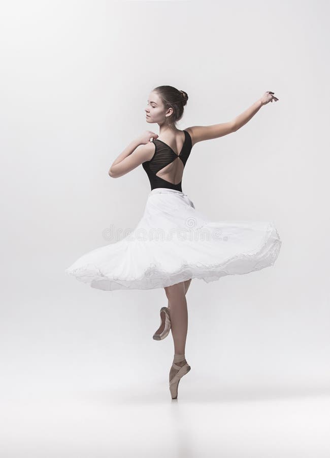 Young Classical Dancer Isolated on White Background. Stock Photo ...