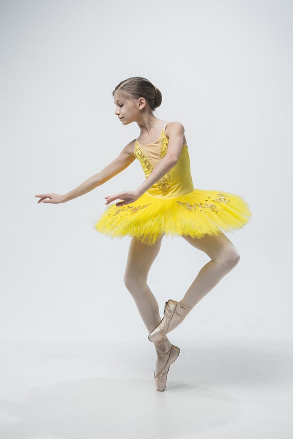 Young Classical Dancer on White Background. Stock Photo - Image of ...