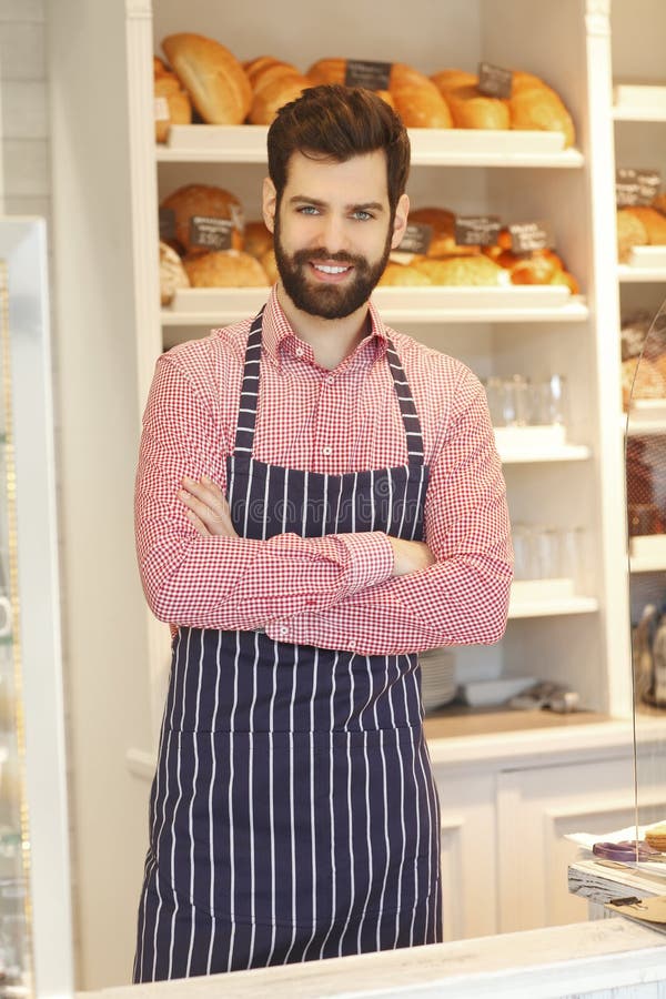 Young coffee shop owner stock photo. Image of cafe, camera - 38059386