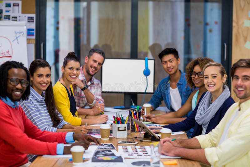 Young Colleagues in Meeting Room Stock Photo - Image of male ...