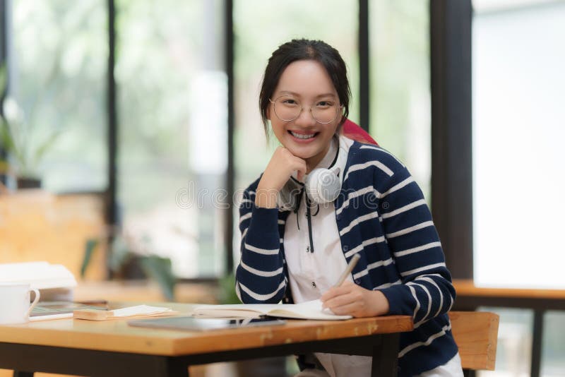 Young College Student Have Question and Answer To Teacher by Video Call ...