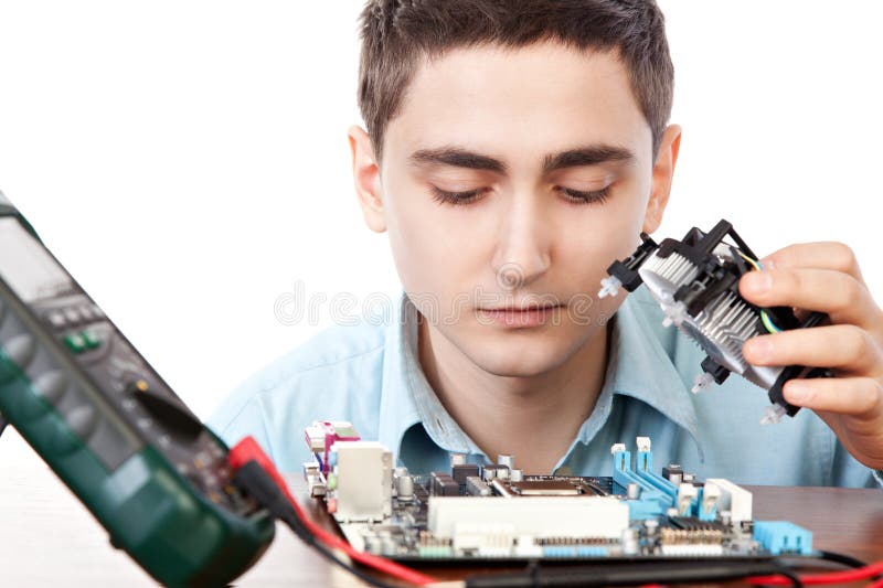 Young computer engineer stock image. Image of digital - 29458275