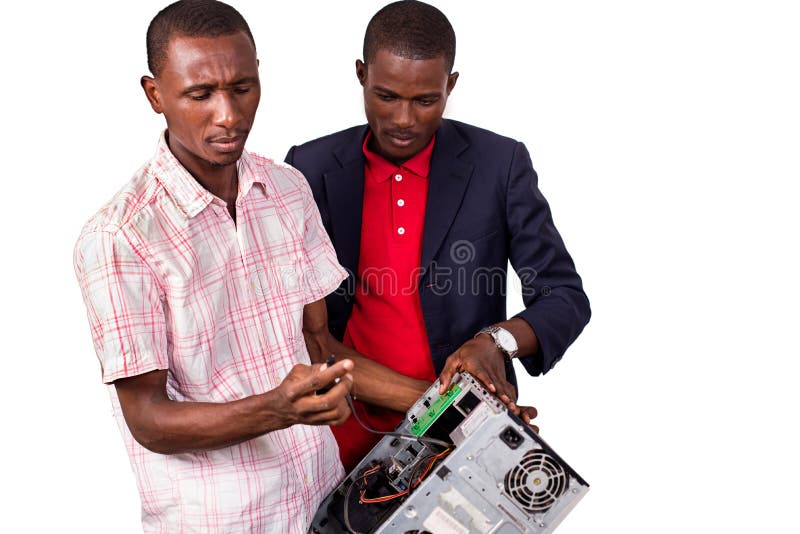Young Computer Expert Repairing a Computer Stock Image - Image of ...