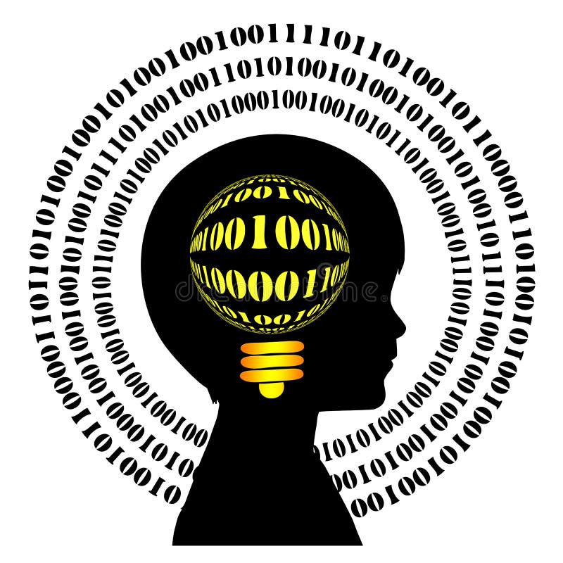 Kid Computer Thinking Stock Illustrations – 203 Kid Computer Thinking ...