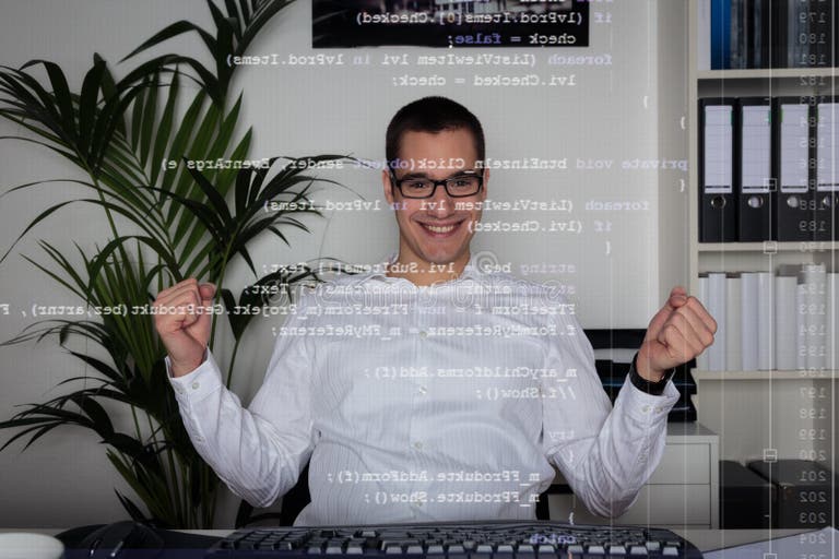 Young Computer Programmer stock image. Image of perspective - 89243825