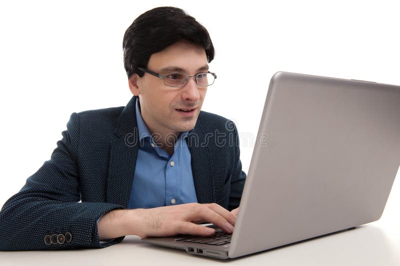 Hi-tech guy stock photo. Image of genius, young, computer - 24700382