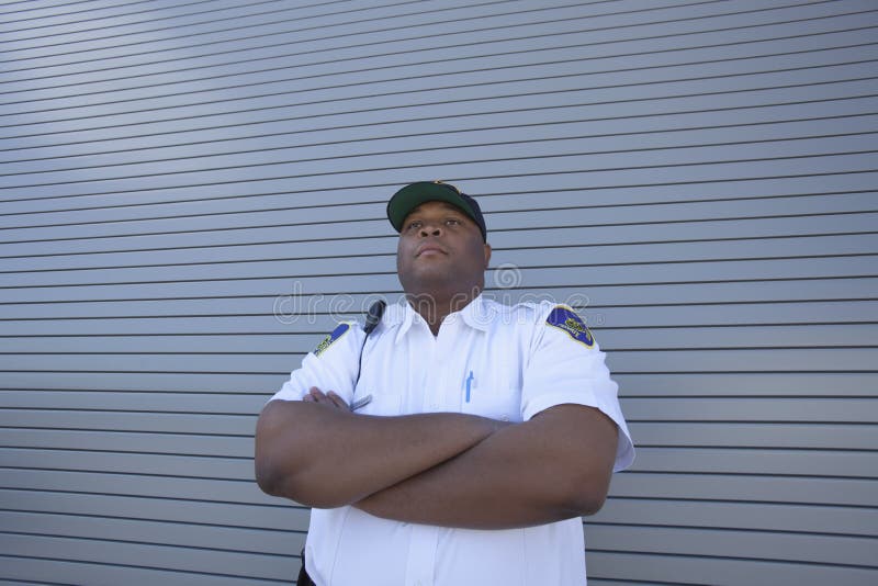 Young Confident Security Guard Stock Image - Image of american ...