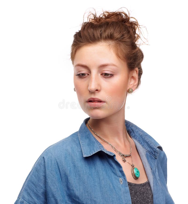 Young and Confident. Studio Shot of a Beautiful Young Woman Isolated on ...