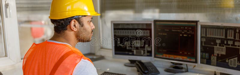 Experienced Construction Worker Using Truck at Factory Stock Image ...