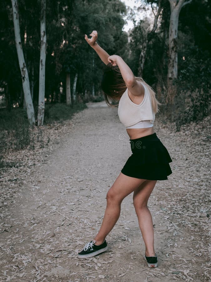 Young Contemporary Dancer and Choreographer Dancing Outdoors. Stock ...