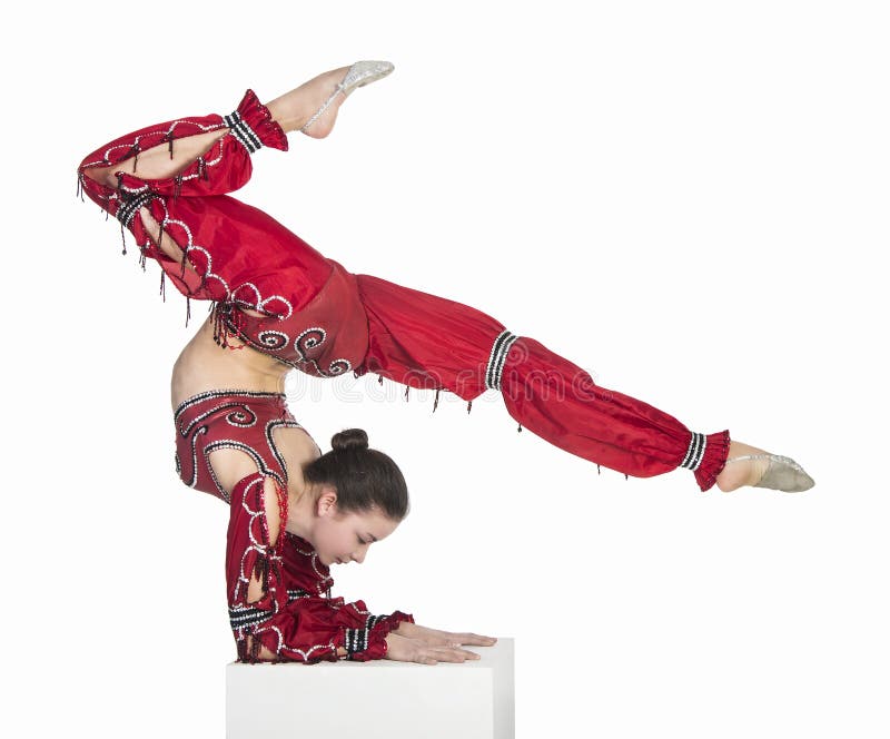 Young Contortionist Stratching Stock Photo - Image of stunt, glossy ...