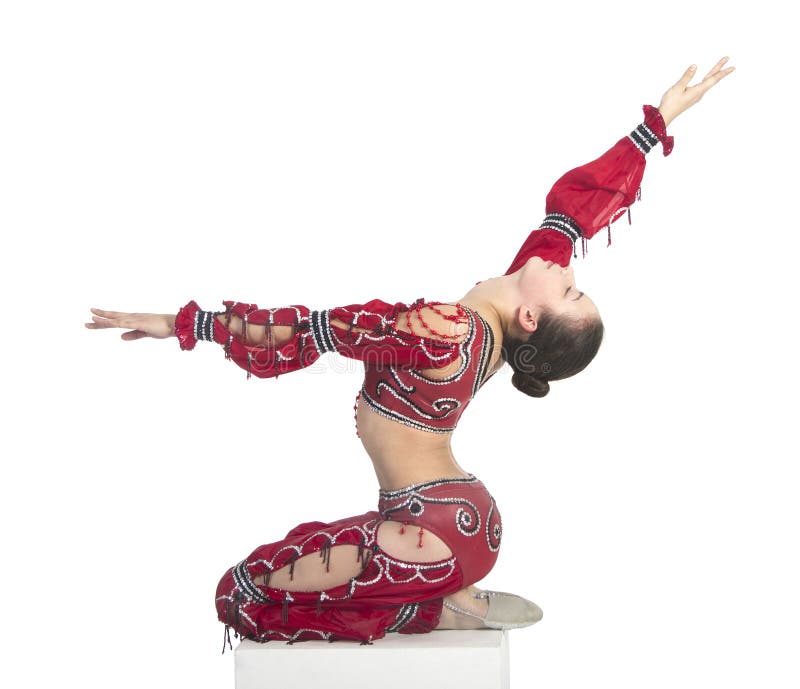 Young Contortionist Stratching Stock Image - Image of sport, catsuit ...